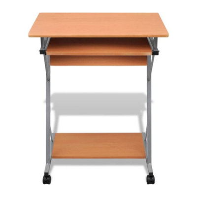 Berkfield Compact Computer Desk with Pull-out Keyboard Tray Brown