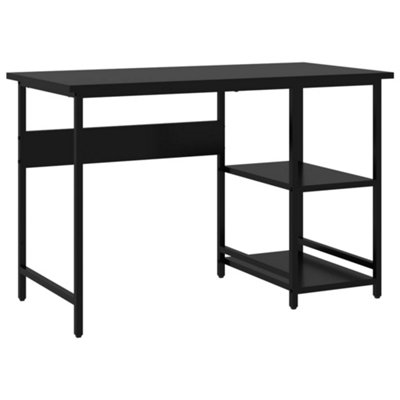 Berkfield Computer Desk Black 105x55x72 cm MDF and Metal | DIY at B&Q