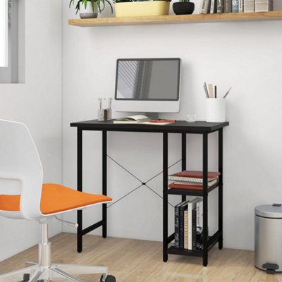 Berkfield Computer Desk Black 80x40x72 cm MDF and Metal | DIY at B&Q