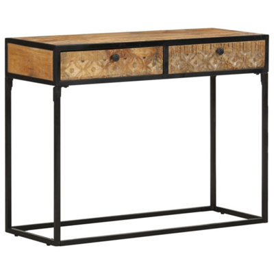 Berkfield Console Table 100x35x75 cm Solid Mango Wood