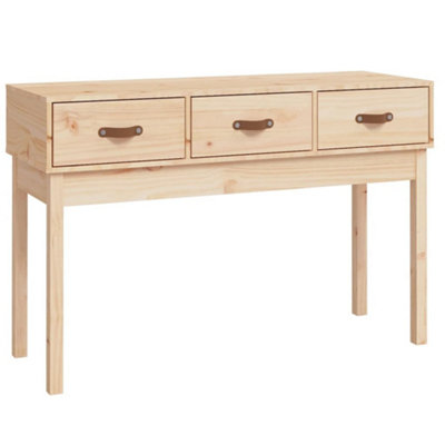 Berkfield Console Table 114x40x75 cm Solid Wood Pine | DIY at B&Q
