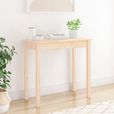 Berkfield Console Table 80x40x75 cm Solid Wood Pine | DIY at B&Q