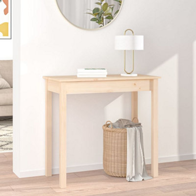 Berkfield Console Table 80x40x75 cm Solid Wood Pine | DIY at B&Q