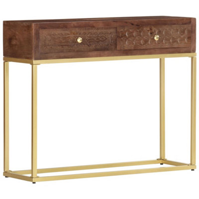 Berkfield Console Table 90x30x75 cm Solid Mango Wood