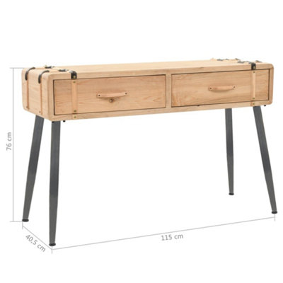 Berkfield Console Table Solid Fir Wood 115x40.5x76 cm