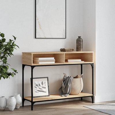 Berkfield Console Table Sonoma Oak 100x30.5x75 cm Engineered Wood