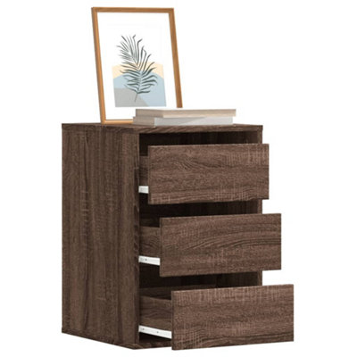 Berkfield Corner Chest of Drawers Brown Oak 40x41x58 cm Engineered Wood