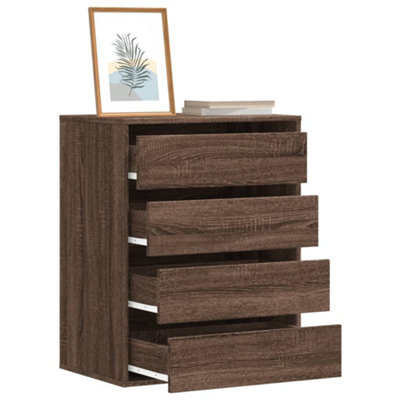 Berkfield Corner Chest of Drawers Brown Oak 60x41x76 cm Engineered Wood