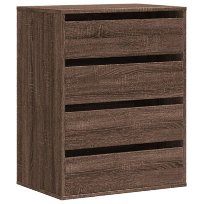 Berkfield Corner Chest of Drawers Brown Oak 60x41x76 cm Engineered Wood