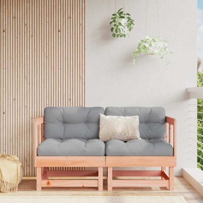 Berkfield Corner Sofas with Cushions 2 pcs Solid Wood Douglas