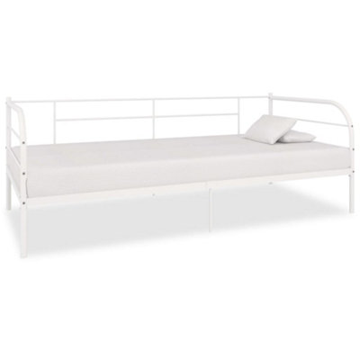 Berkfield Daybed Frame White Metal 90x200 cm