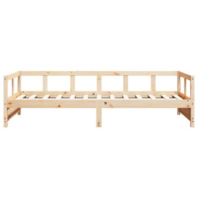 Berkfield Daybed without Mattress Natural 90x200 cm Solid Wood Pine