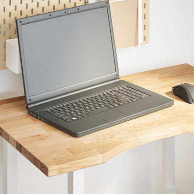 Berkfield Desk Top Untreated 80x50x2.5 cm Solid Wood Oak Rectangular