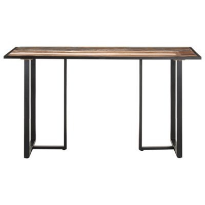 Berkfield Dining Table 140 cm Solid Reclaimed Wood