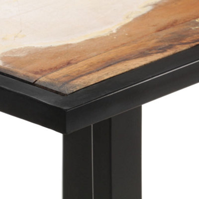 Berkfield Dining Table 140 cm Solid Reclaimed Wood