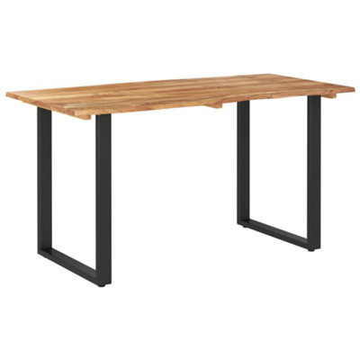 Berkfield Dining Table 140x70x76 cm Solid Acacia Wood