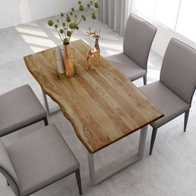 Berkfield Dining Table 140x70x76 cm Solid Acacia Wood