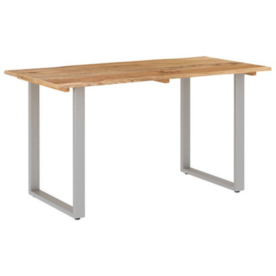 Berkfield Dining Table 140x70x76 cm Solid Acacia Wood