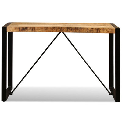 Berkfield Dining Table Solid Rough Mango Wood 120 cm