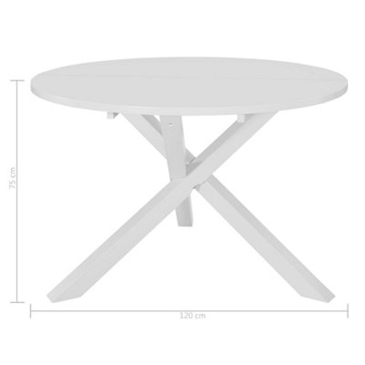 Berkfield Dining Table White 120x75 cm MDF | DIY at B&Q