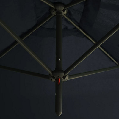 Berkfield Double Parasol with Steel Pole Anthracite 600x300 cm