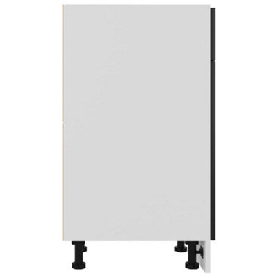 Berkfield Drawer Bottom Cabinet Black 50x46x81.5 cm Engineered Wood