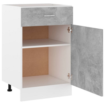 Berkfield Drawer Bottom Cabinet Concrete Grey 50x46x81.5 cm Engineered Wood