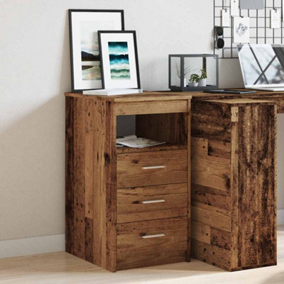 Berkfield Drawer Cabinet Old Wood 40x50x76 cm Engineered Wood