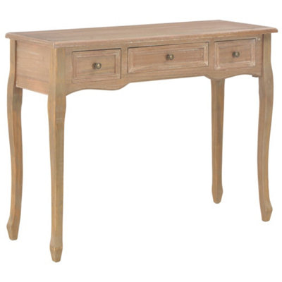 Berkfield Dressing Console Table with 3 Drawers Brown | DIY at B&Q