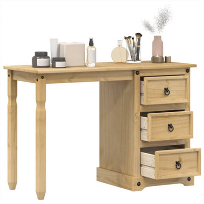 Berkfield Dressing Table Corona 110x50x75 cm Solid Wood Pine
