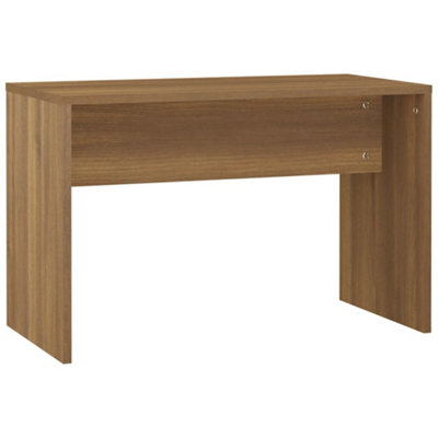 Berkfield Dressing Table Set with LED Brown Oak Engineered Wood