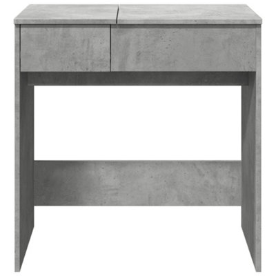 Berkfield Dressing Table with Mirror Concrete Grey 73x46.5x120 cm