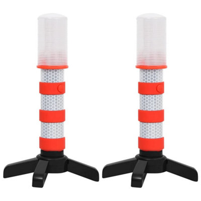 Berkfield Electronic Road Flashlights 2 pcs 10.5x8x21 cm | DIY at B&Q