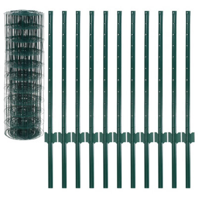 Berkfield Euro Fence Steel 20x0.8 m Green