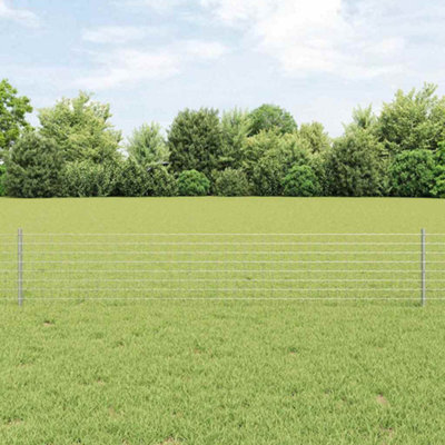 Berkfield Euro Fence with 22 U Posts Silver 0,4x50 m Steel