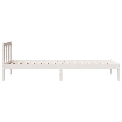 Berkfield Extra Long Bed Frame without Mattress White 80x220 cm Solid ...