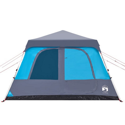 Berkfield Family Tent Dome 10-Person Blue Quick Release