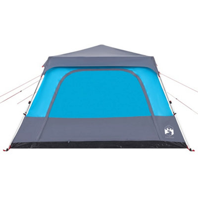 Berkfield Family Tent Dome 10-Person Blue Quick Release