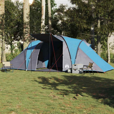 Berkfield Family Tent Dome 6-Person Blue Waterproof