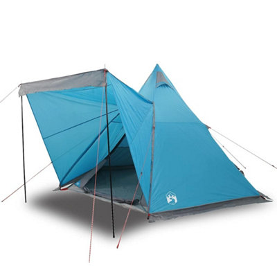 Berkfield Family Tent Tipi 6-Person Blue Waterproof
