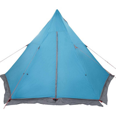 Berkfield Family Tent Tipi 6-Person Blue Waterproof