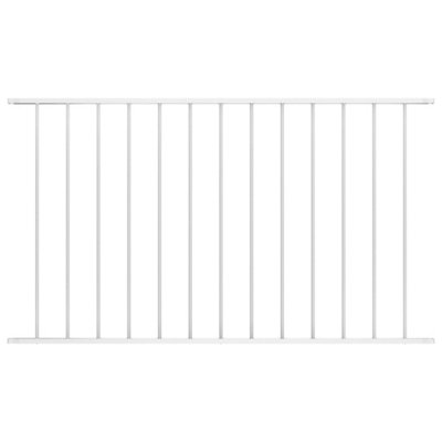 Berkfield Fence Panel Powder-coated Steel 1.7x1 m White