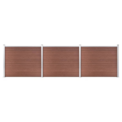 Berkfield Fence Panel Set WPC 526x146 cm Brown