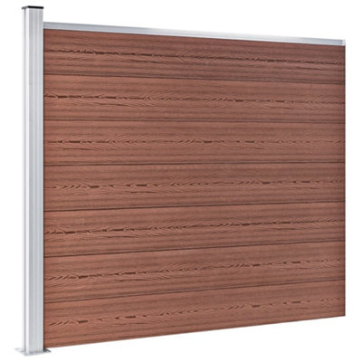 Berkfield Fence Panel Set WPC 872x146 cm Brown | DIY at B&Q