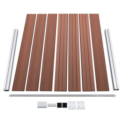 Buy Berkfield Fence Panel Set WPC 872x146 cm Brown at B&Q