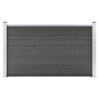 Berkfield Fence Panel WPC 180x105 cm Black | DIY at B&Q