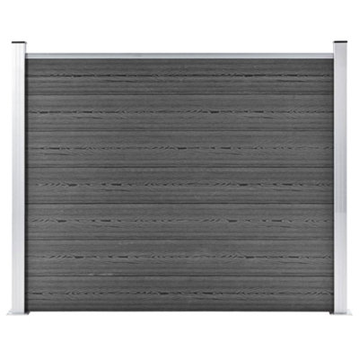 Berkfield Fence Panel WPC 180x146 cm Black | DIY at B&Q