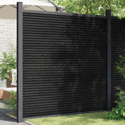 Berkfield Fence Panel WPC Grey 173x186 cm