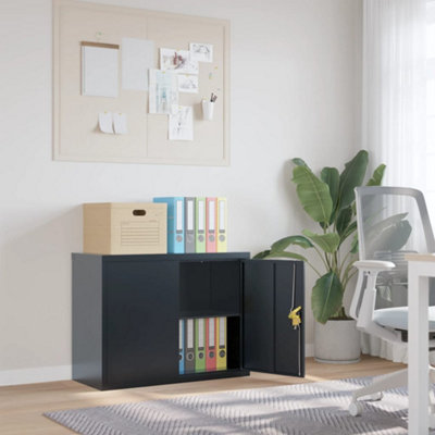 Berkfield File Cabinet Anthracite 90x40x70 cm Steel