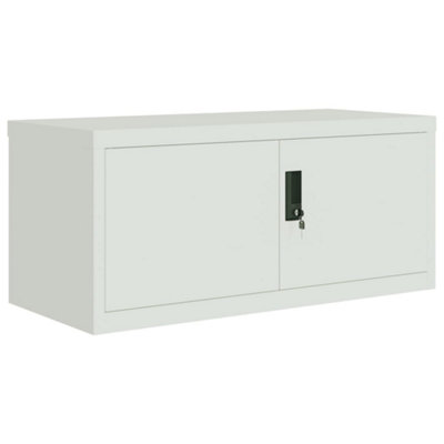 Berkfield File Cabinet Light Grey 90x40x220 cm Steel